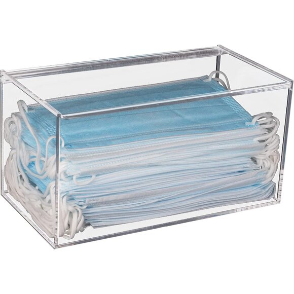 Other | Face Mask Dispenser With Hinged Lid Countertop Acrylic Mask ...
